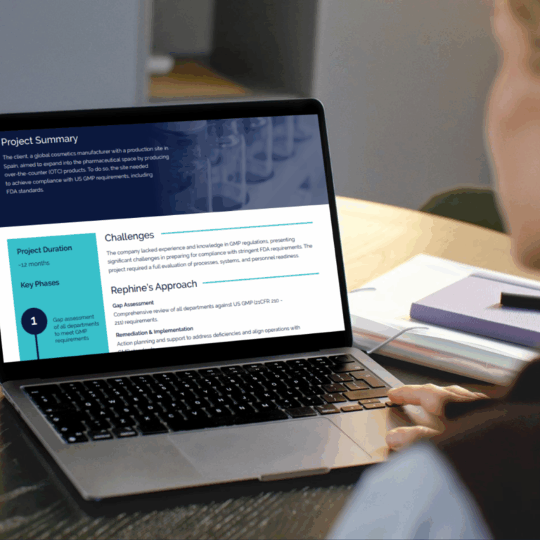 GMP Compliance for Global Cosmetics Manufacturer - Rephine